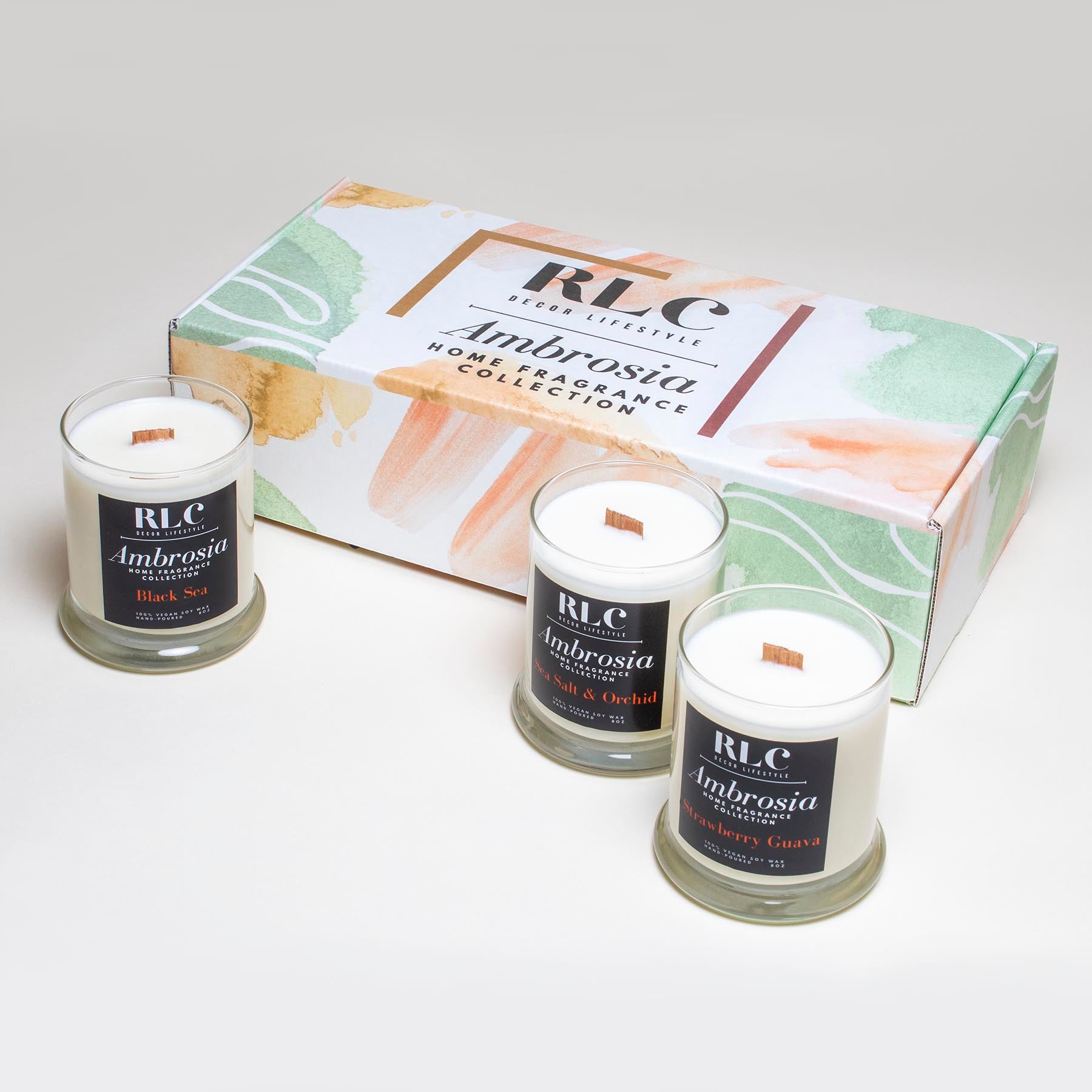 Candle Gift Box Set | Custom 3-Candle Ambrosia Set by RLC